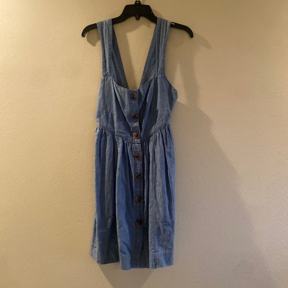 Free People | Dresses | Free People Denim Dress Overall Blue Size 2 ...